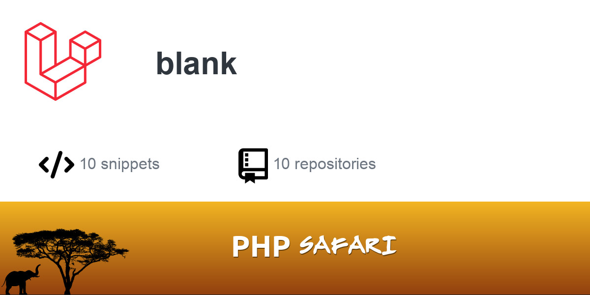 laravel-function-blank-php-safari