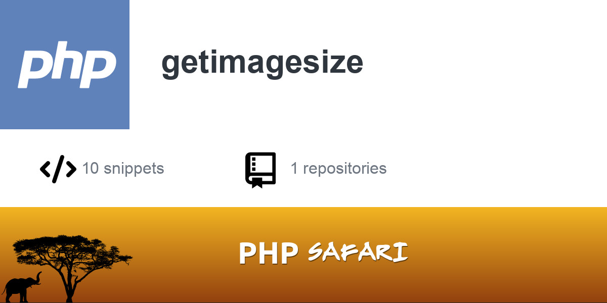 PHP function - getimagesize | PHP Safari