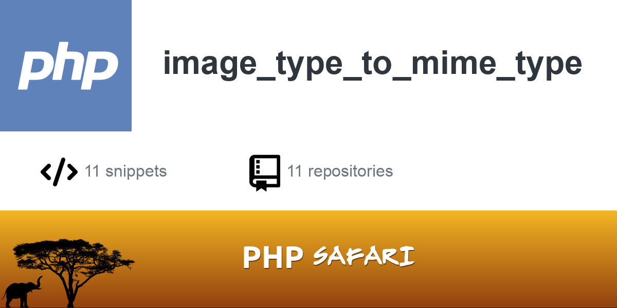 PHP function - image_type_to_mime_type | PHP Safari