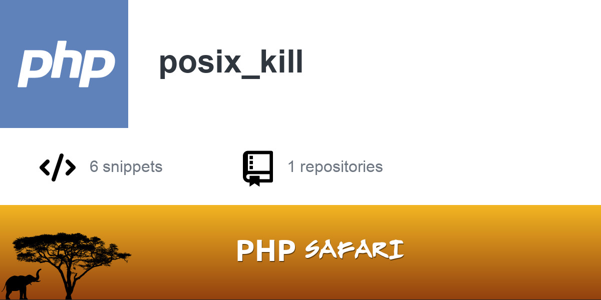 PHP function - posix_kill | PHP Safari